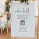 ADELLA Modern Minimal Wedding Video Booth Sign Inv | Zazzle