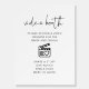 ADELLA Modern Minimal Wedding Video Booth Sign Inv | Zazzle