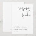ADELLA Modern Minimalist Spanish Save the Date Invitation | Zazzle
