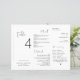 ADELLA Trifold Table Number Menu Program Card | Zazzle