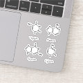 Adenine, guanine, cytosine, thymine molecules sticker | Zazzle