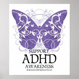 ADHD Butterfly Poster | Zazzle