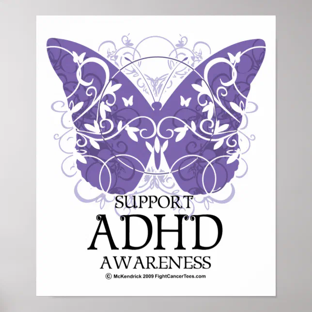 ADHD Butterfly Poster | Zazzle