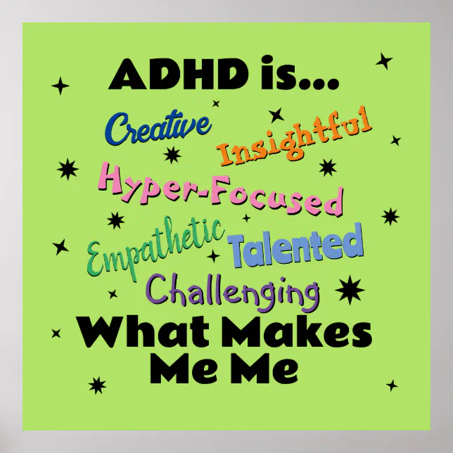 ADHD is...Poster Poster | Zazzle