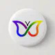 ADHD Neurodiversity Butterfly Button Badge (white) | Zazzle
