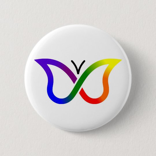 ADHD Neurodiversity Butterfly Button Badge (white) | Zazzle.com