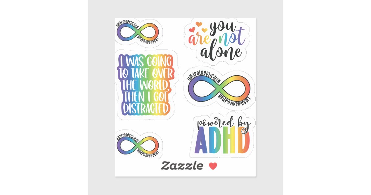 ADHD support stickers | Zazzle