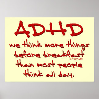 Adhd Posters | Zazzle