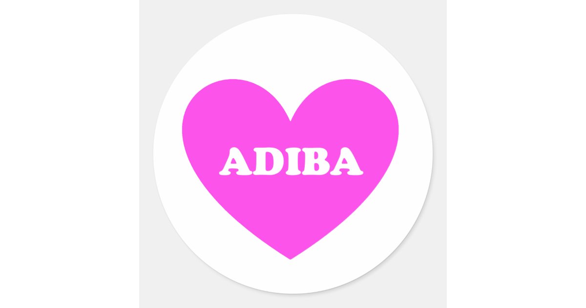 Adiba Classic Round Sticker | Zazzle