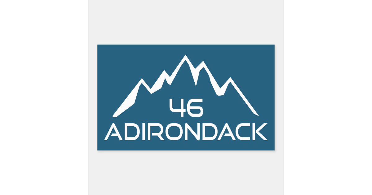 Adirondack 46 Mountains Rectangular Sticker | Zazzle