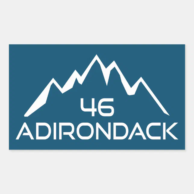 Adirondack 46 Mountains Rectangular Sticker | Zazzle