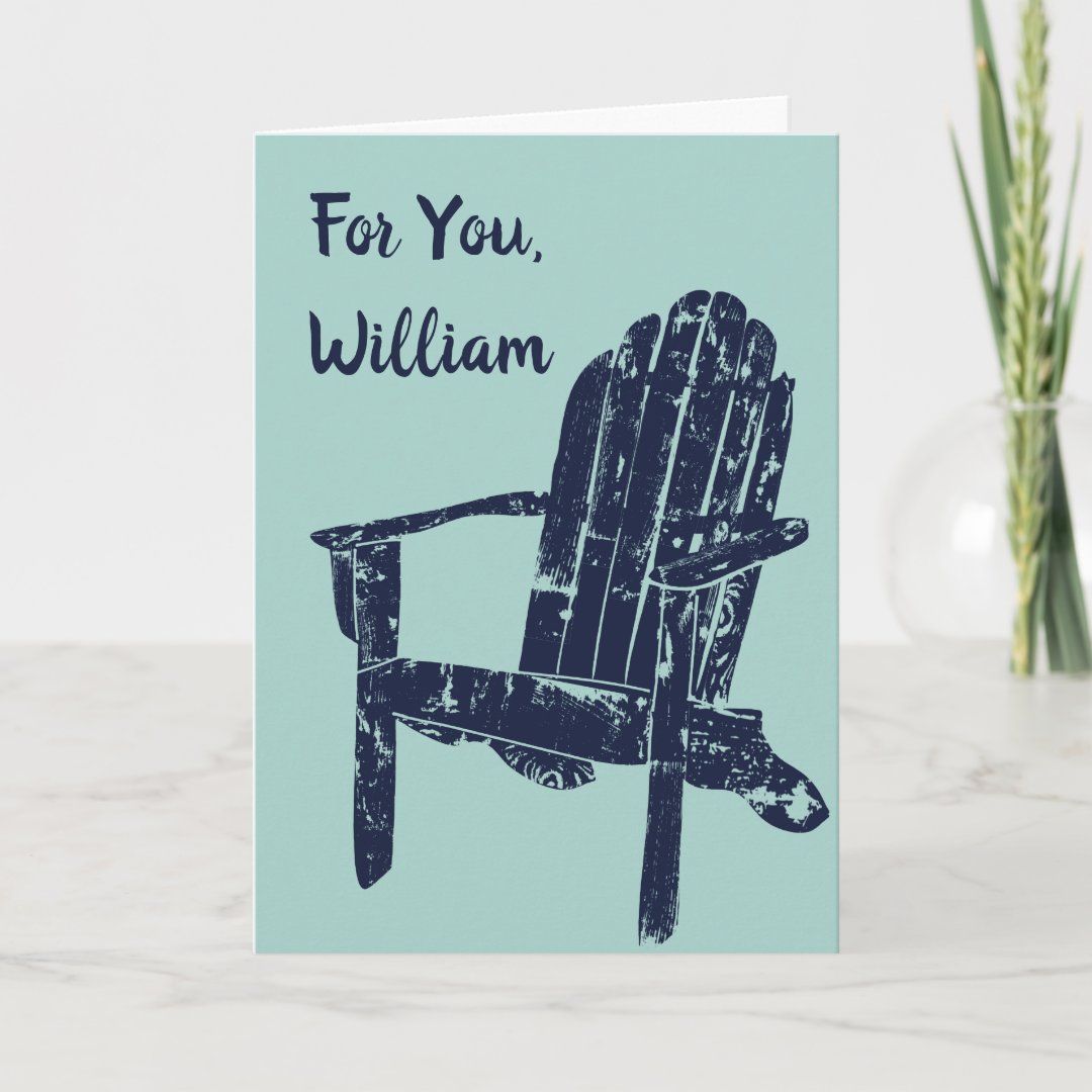 Adirondack Chair Custom Message Any Occasion Card | Zazzle