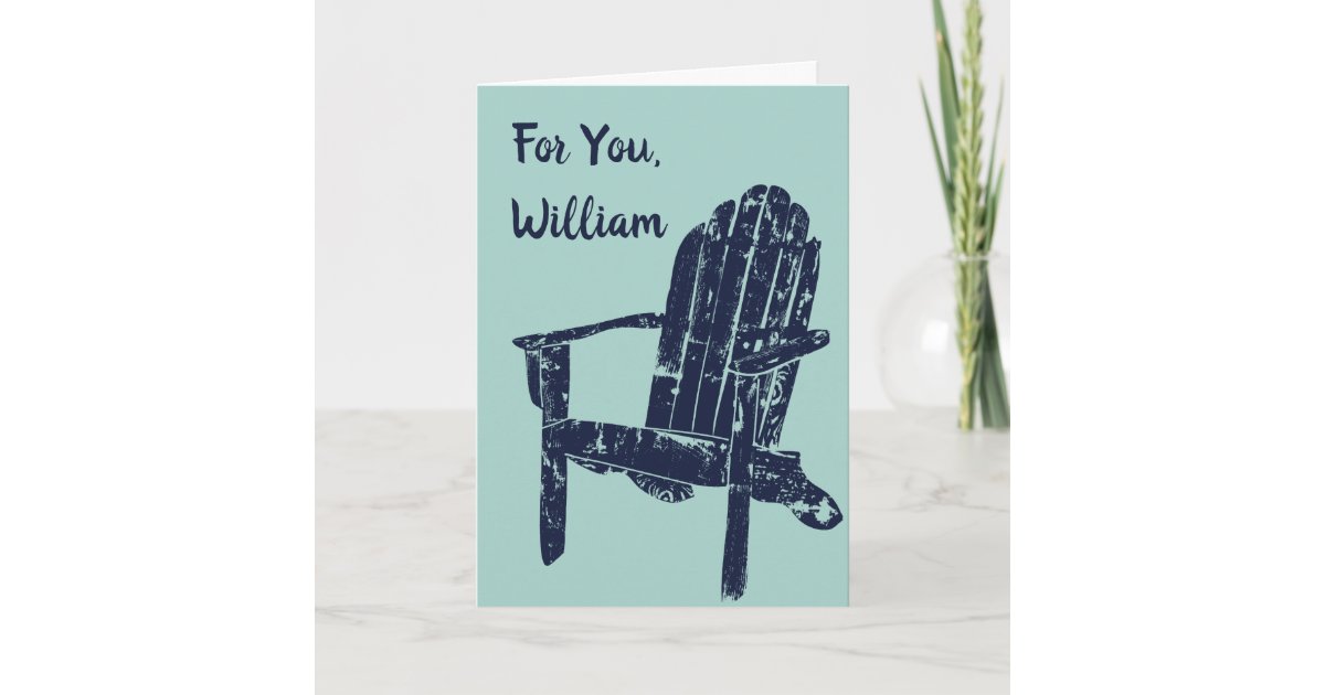 Adirondack Chair Custom Message Any Occasion Card | Zazzle