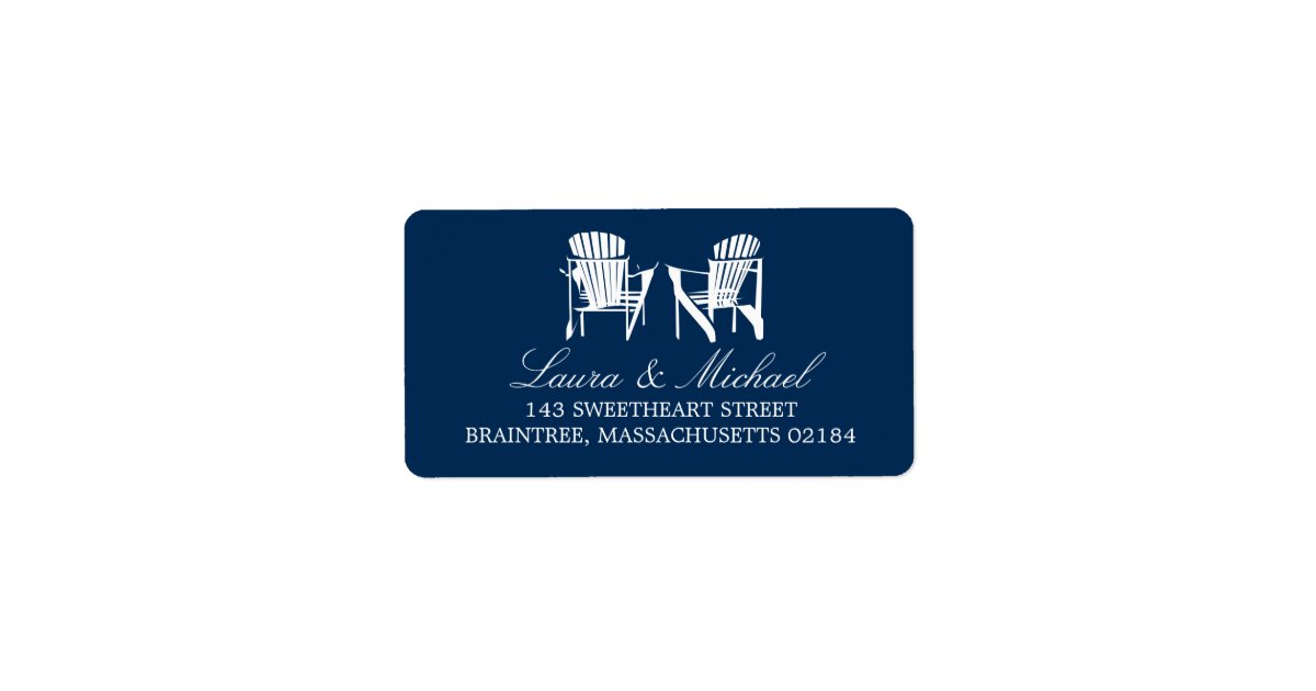 Adirondack Chairs | Address Label | Zazzle