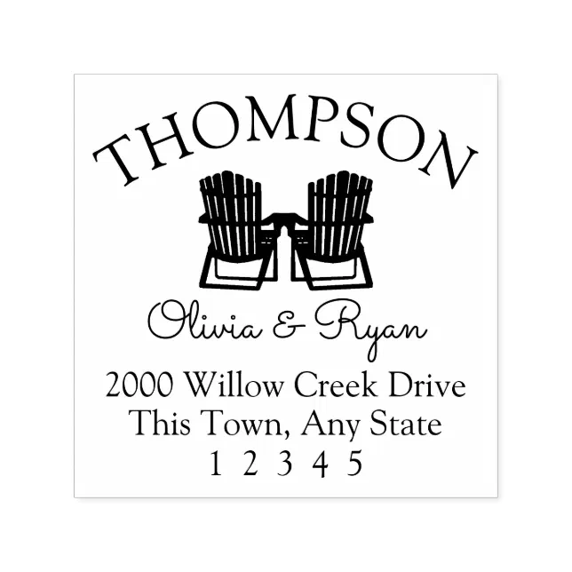 Adirondack Chairs Address Self-inking Stamp | Zazzle