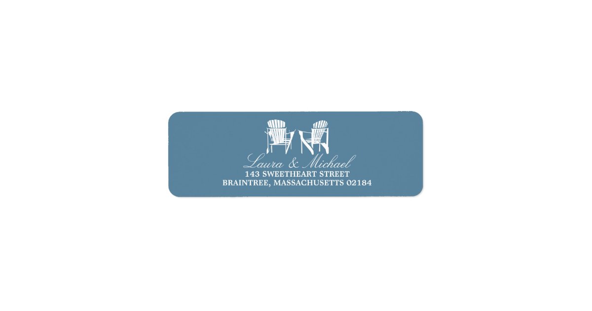 Adirondack Chairs | Return Address Label | Zazzle
