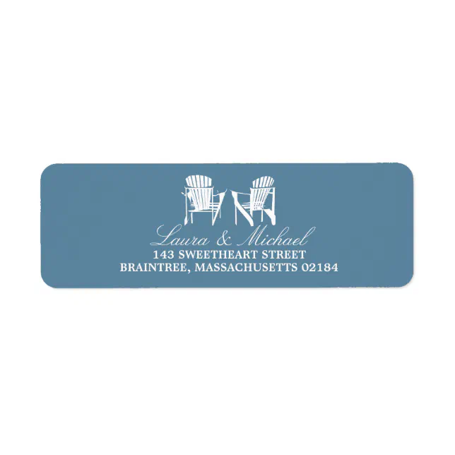 Adirondack Chairs | Return Address Label | Zazzle