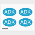 Adirondack Mountains ADK Oval Bumper Sticker | Zazzle