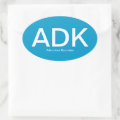 Adirondack Mountains ADK Oval Bumper Sticker | Zazzle