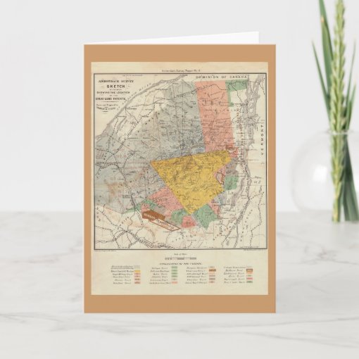 Adirondack Survey Sketch - Verplanck Colvin Map Card | Zazzle