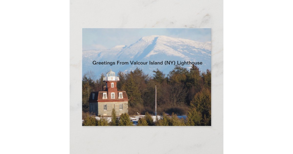 Adirondacks (NY) Valcour Lighthouse Postcard | Zazzle