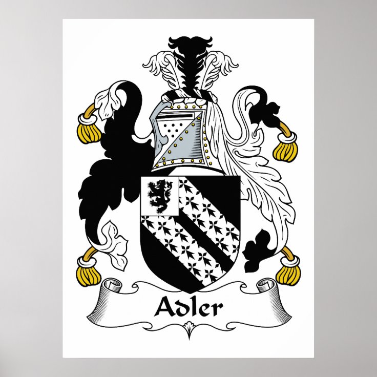 Adler Family Crest Poster | Zazzle