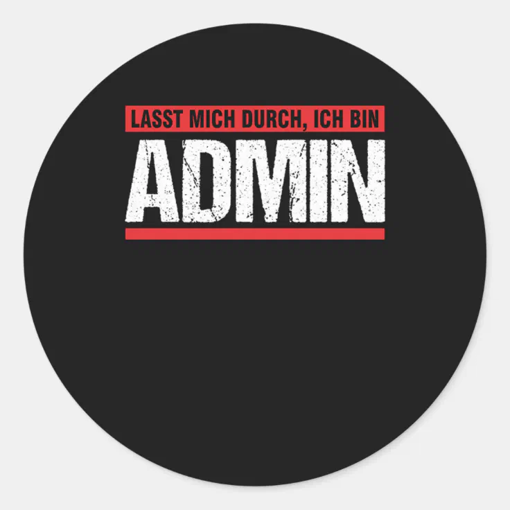 Admin Classic Round Sticker | Zazzle