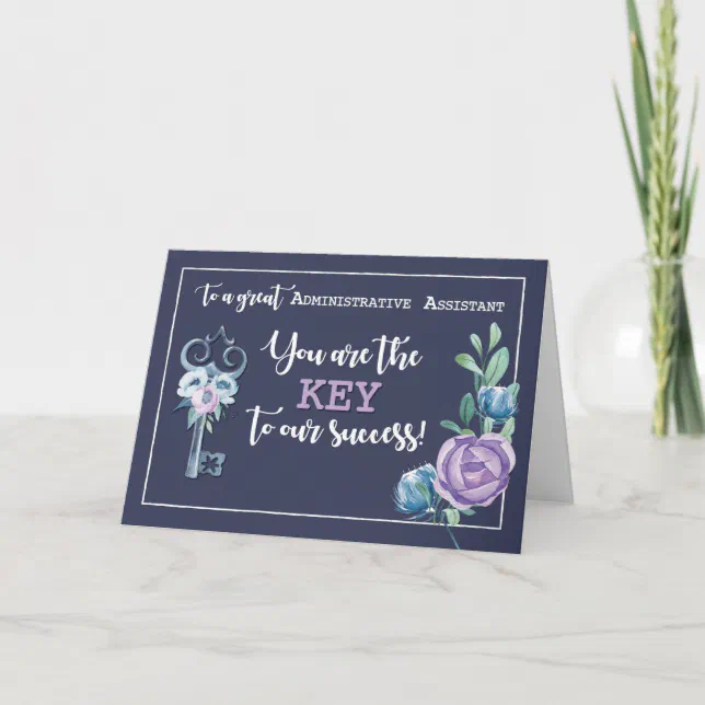Administrative Assistant Admin Pro Day Card | Zazzle