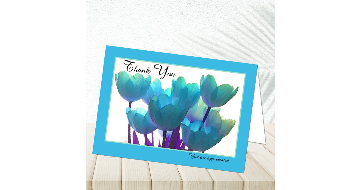 Administrative Assistant Day Card -- Blue Tulips | Zazzle