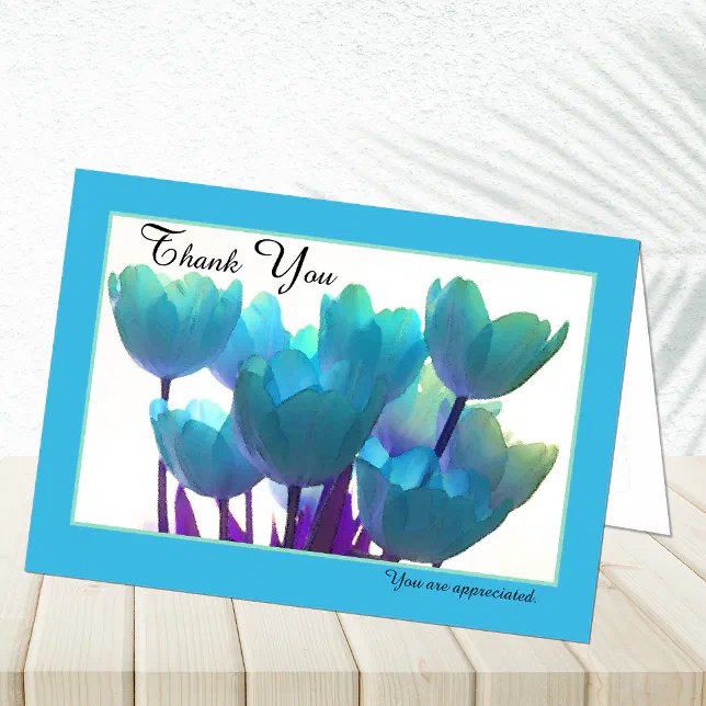 Administrative Assistant Day Card -- Blue Tulips | Zazzle