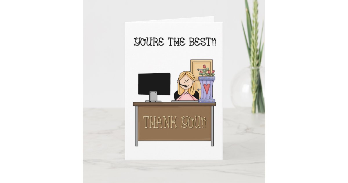 Administrative Professional Day Thank You Card | Zazzle