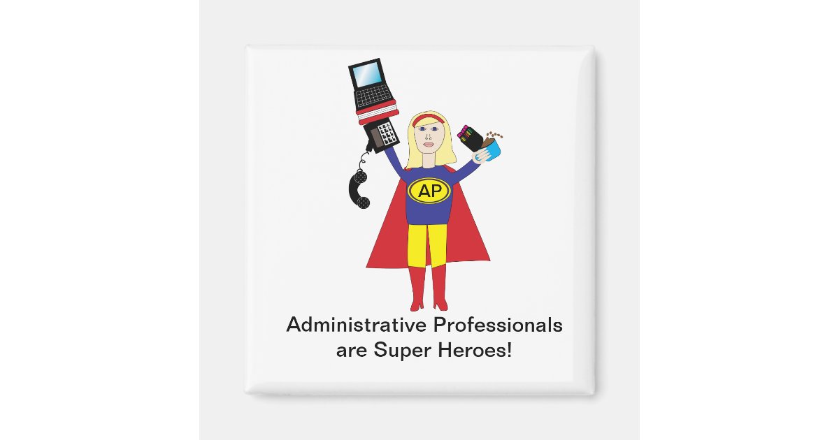 Administrative Professional Super Hero Magnet | Zazzle