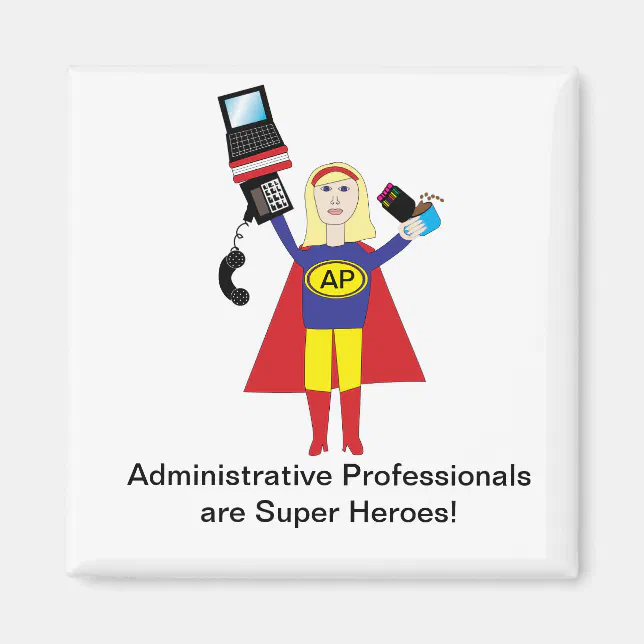 Administrative Professional Super Hero Magnet | Zazzle