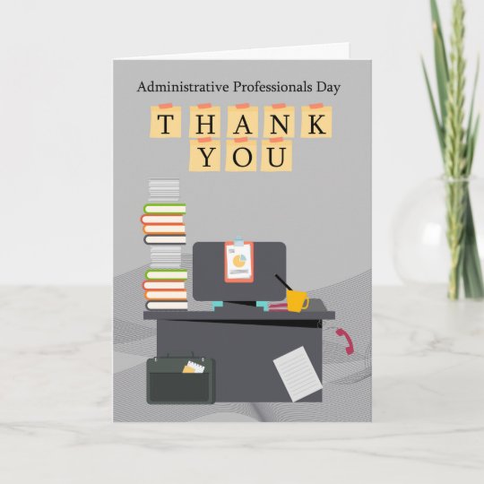 Administrative Professionals Day Thank You, Office Thank You Card ...