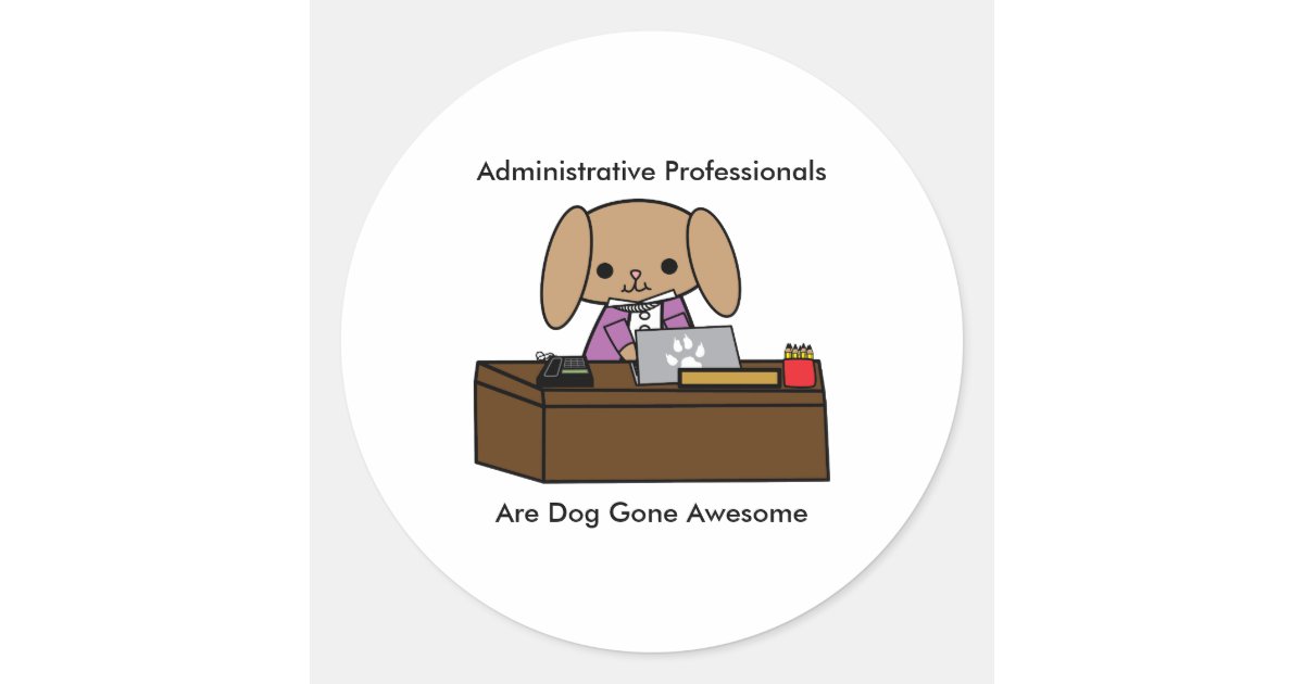 Administrative Professionals Personalize Cute Classic Round Sticker ...