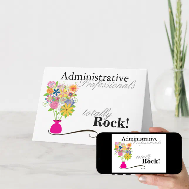 Administrative Professionals Rock! (card) Holiday Card | Zazzle