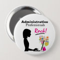 Administrative Professionals Rock Pin | Zazzle