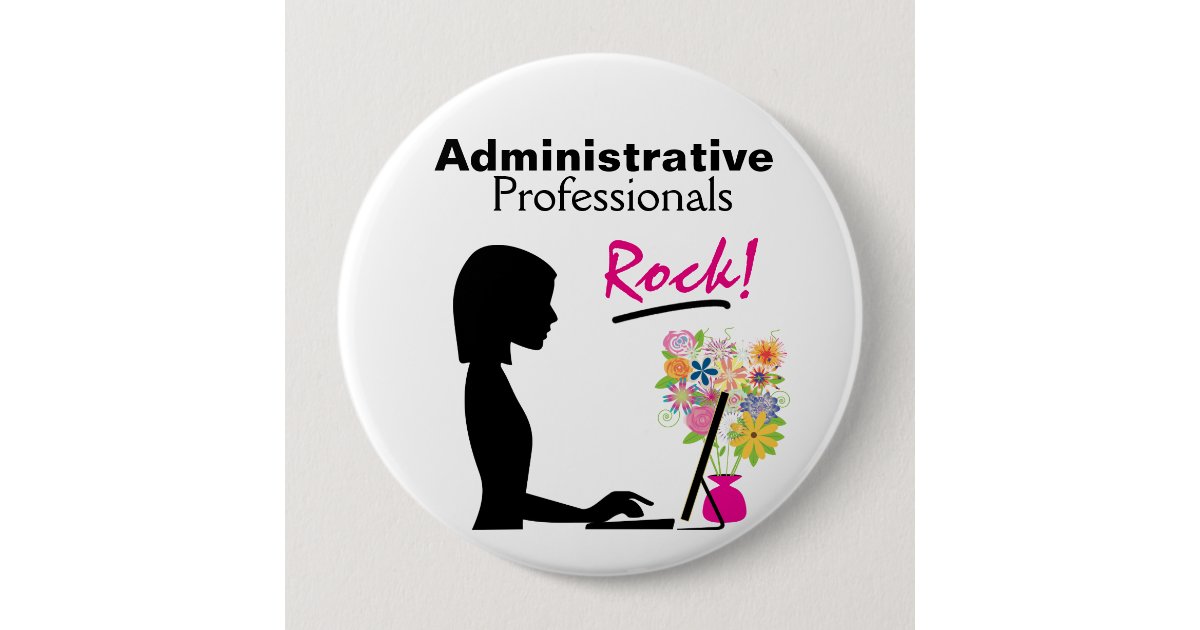 Administrative Professionals Rock Pin | Zazzle