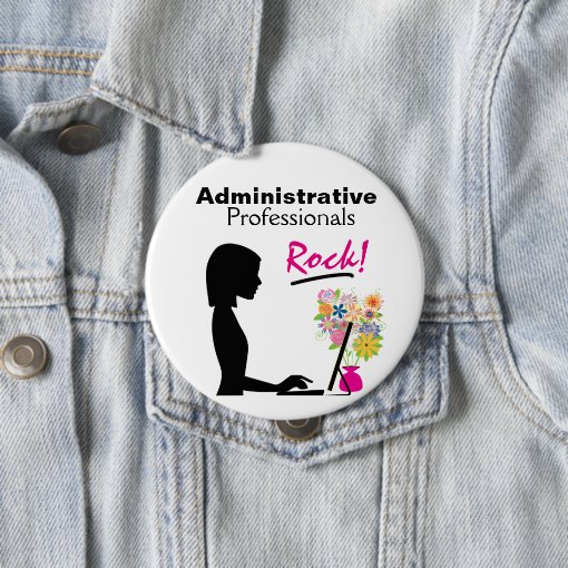 Administrative Professionals Rock Pin | Zazzle