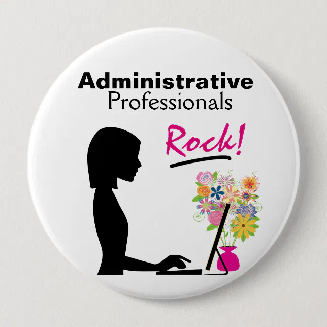 Administrative Professionals Rock Pin | Zazzle