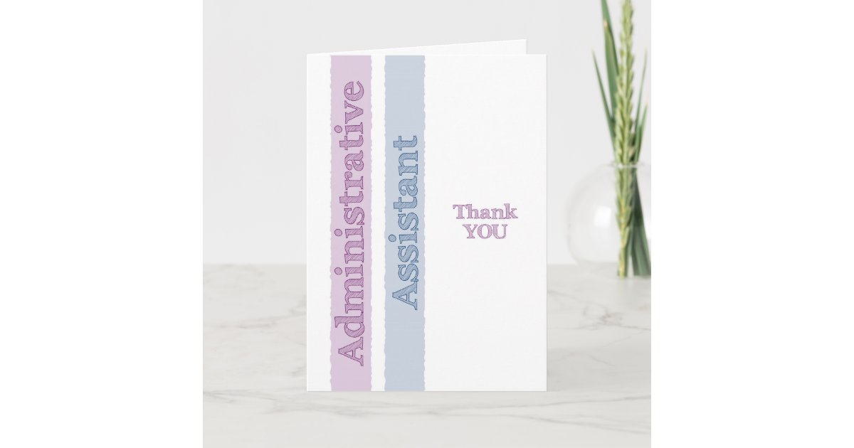 Administrative Thank You Card | Zazzle