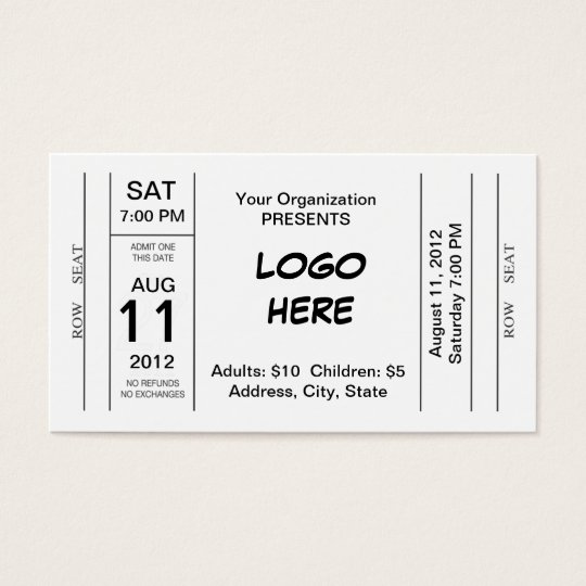 Admission Ticket | Zazzle.com