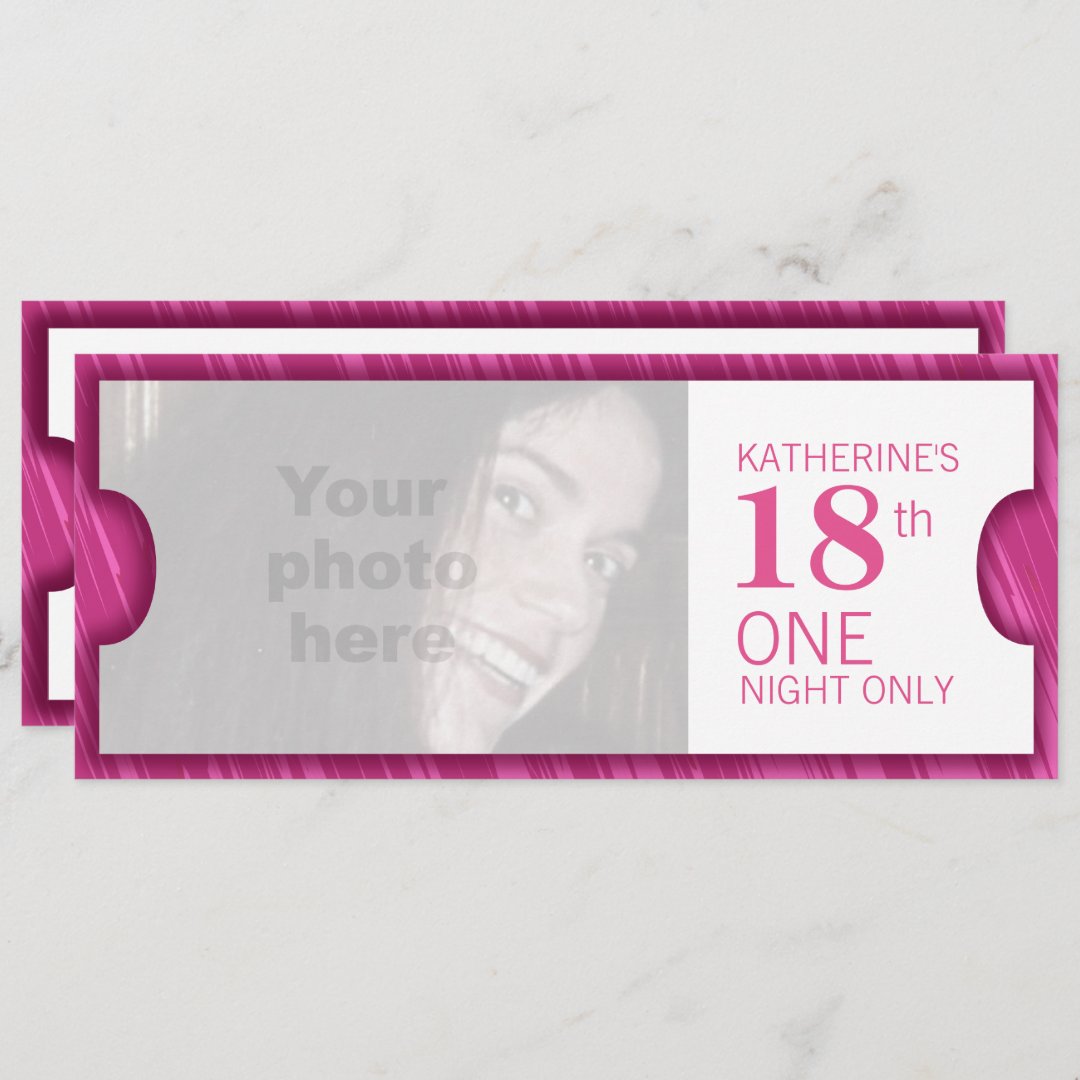 Admit one VIP 18th birthday party invite | Zazzle