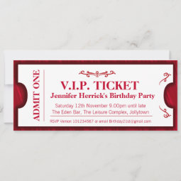 Admit one VIP 21st birthday party photo invite | Zazzle
