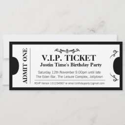 Admit one VIP 30th birthday party photo invite | Zazzle
