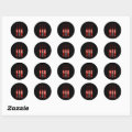 Adonis Creed Nine Stars Three Bars Red Classic Round Sticker | Zazzle