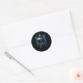 Adonis Creed Pose Faced Forward On Iii Blue Classic Round Sticker | Zazzle