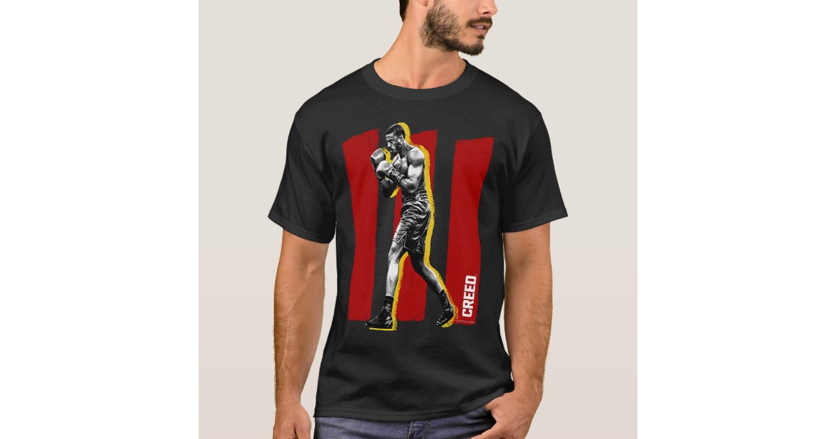 Adonis Creed pose on brush stroked III red T-Shirt | Zazzle