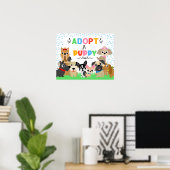 Adopt A Puppy Pet Adoption Party Sign | Zazzle