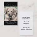 Adopt a Senior Dog Animal Rescue Business Card | Zazzle